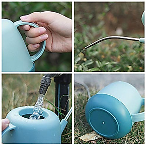 Pannow 35oz 1L Plastic Watering Can with Long Spout, Mini House Watering Can for Indoor Plants, Flowers Bonsai Desk Office Plastic Watering Can
