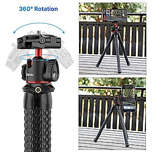 ULANZI MT-33 Camera Tripod,Flexible Mini Tripod with 1/4" Screw for Magic Arm,Octopus Tripod Compatible with iPhone 12 Samsung Canon Nikon Sony Cameras