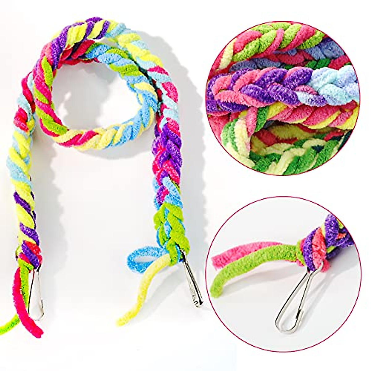 jiebor 6Pcs Sugar Glider Toys Cage Accessories Hanging Climbing Rope for Rat Ferret Hamster Parrot Small Birds Animal