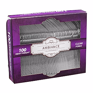 Crystalware, Heavy-Weight Plastic Fork, Durable and Disposable for Party supply or Home Use,…