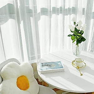 Mandy's 10pcs White Fake Flowers Artificial Silk Rose Bud 15" for Valentine’s Day Home Decoration Bridal Wedding Bouquet Parties and Mother's Day Easter（Vase not Include）