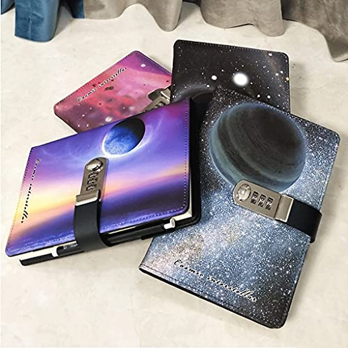 HMEI Password Notebook A5 Diary With Digital Lock For Girls And Woman Locking Journals For Birthday Gift,Writing fashion notebook (Color : Ff)