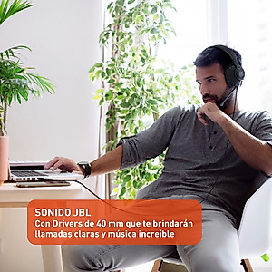 JBL Free WFH Wired Over-Ear Headset with Detachable Mic - Black (Renewed)