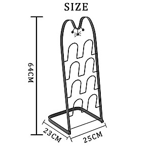 4 Tiers Shoes Rack Entryway Shoes Storage Organizer Metal Slippers Shelf Shoes Stand Space Saving Shoes Storage Shelf for Entryway Living Room Bathroom(Black)