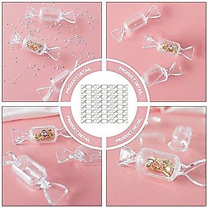 ARTIBETTER 24Pcs Candy Shaped Jewelry Box Mini Clear Jewelry Case Plastic Beads Storage Containers Travel Jewelry Case Beading Storage