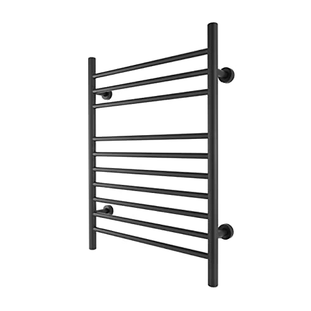 WarmlyYours TW-F10KS-HP Infinity Towel Warmer, Black, Dual Connection, 10 Bars