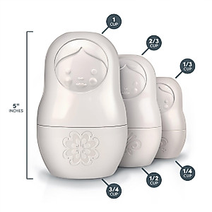 Genuine Fred Matryoshka Measuring Cups, Set of 6, White