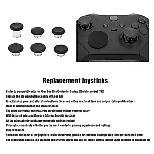 Kafuty-1 6 in 1 Replacement Thumbsticks,Elite Controller Swap Thumb Sticks Set,Joystick Parts Repair Accessories for Xbox One Elite Controller Series 2 (Model 1797)