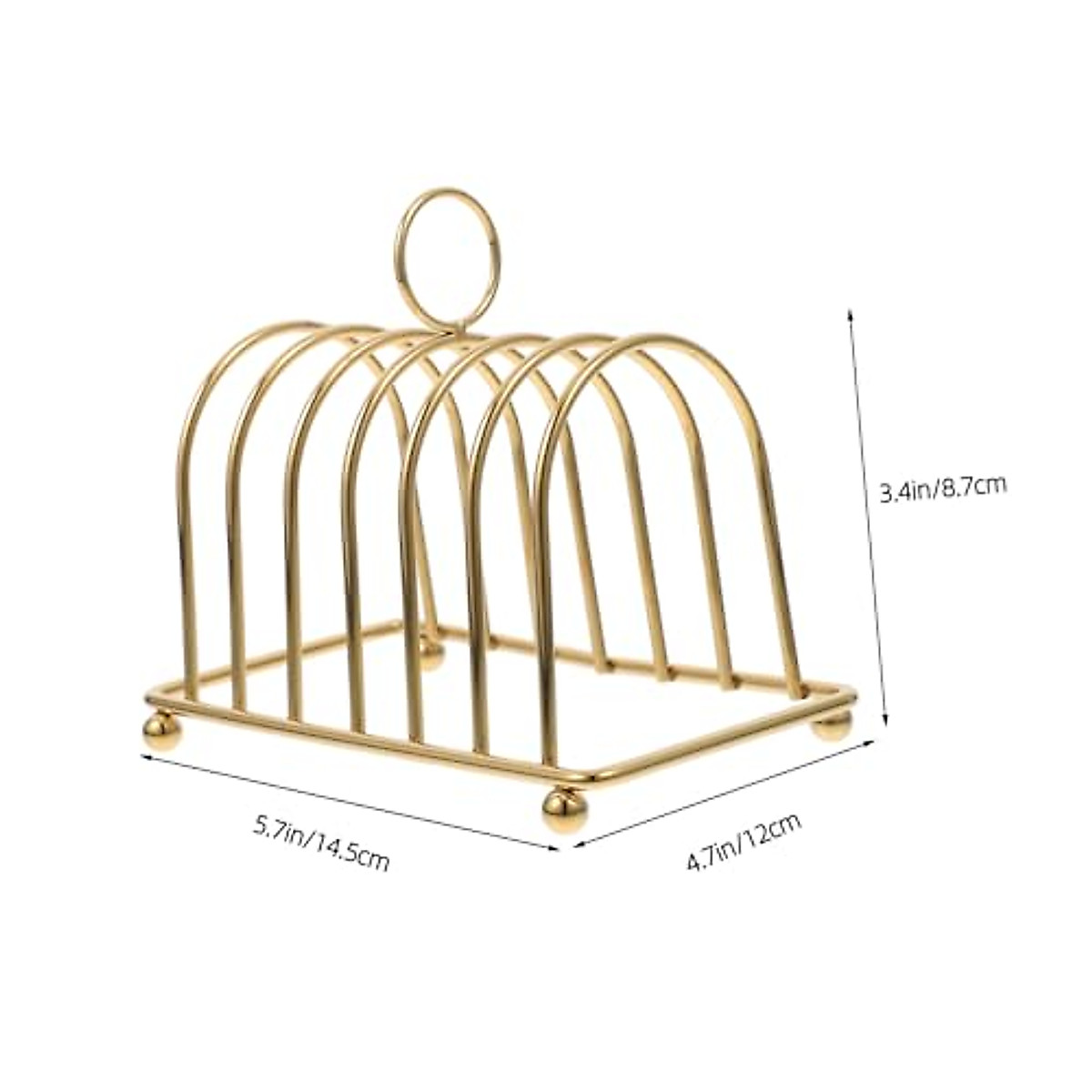 PartyKindom Stainless Steel Shelf Toast Holder Bread Rack Kitchen Toast Rack Toast Racks Bread Holder Toast Rack Bread Slices Stand Toast Rack Replacement Reusable Toast Stand Golden