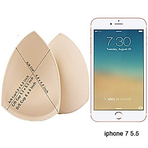 SERMICLE Bra Pad Inserts 4 Pairs, Bra Pads Sewn Padded for Sports Bra A/B C/D Cup Beige Black Optional (A/B Cup, Beige)