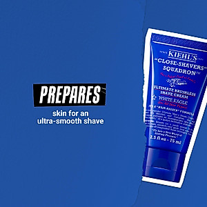 Kiehl's Ultimate Brushless Shave Cream with Menthol White Eagle, for All Skin Types, with Menthol & Camphor, Instant Refreshing & Cooling Effect, Minimizes Irritation - 5 fl oz