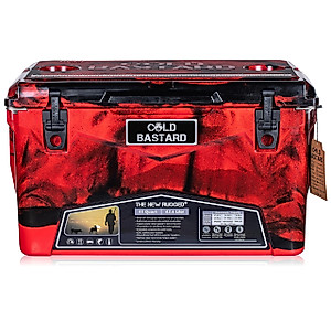 COLD BASTARD COOLERS 45QT Cold Bastard Rugged+ CAMO Red Best Premium Ice Chest Cooler Accessories Free S&H, CB45-CR