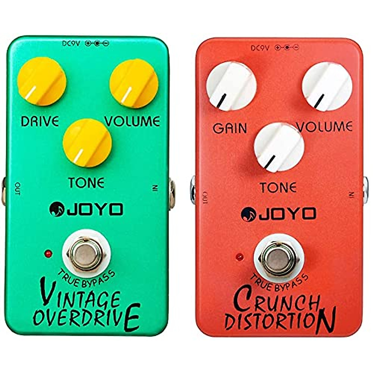 JOYO JF-01 Vintage Overdrive and JF-03 Crunch Distortion Effect Pedals for Electric Guitar Most Frequently Combination Budget Pedals in Bundle