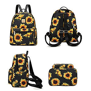 Cusangel Small Backpack Purse, Mini Backpack Purse for Women Girls, Sunflower Backpack for Mothers Day Birthday Gifts