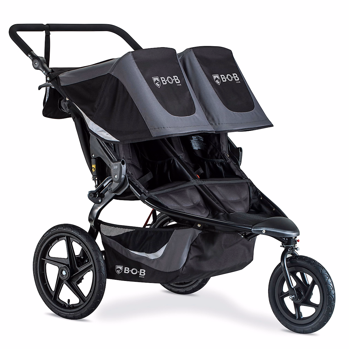 BOB Gear Revolution Flex 3.0 Duallie Double Jogging Stroller, Graphite Black