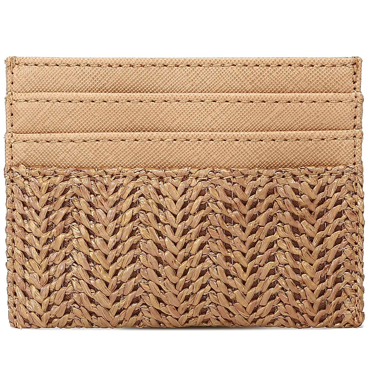 YIKOEE Straw Purse for Women Summer Beach Woven Bag With PomPom (Light Khaki)