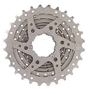 Mountain Bike 8 Speed Cassette, Smoother Shifting Multi Layer Electroplating Deficient Gear Design 8 Speed Cassette for Road Bike