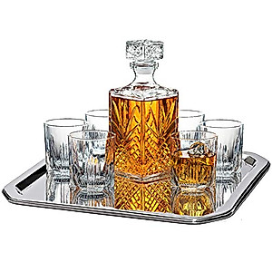 Bezrat Stainless Steel Food Serving Tray – Rectangular Decorative Mirrored Serveware Platter - Large (16" x 13")