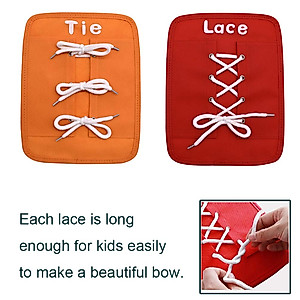 YIISUN Busy Board Early Learning Basic Life Skills Learn to Dress Boards-Button,Zip,Lace,Buckle,Tie,Snap 6 Pcs/Set