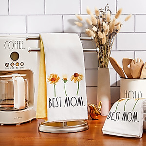 Rae Dunn Set of 3 Hand Towels for Kitchen and Bathroom, 100% Cotton, Embroidered Mother's Day Dish Towels 16 inches x 26 inches Decorative Hand Towels