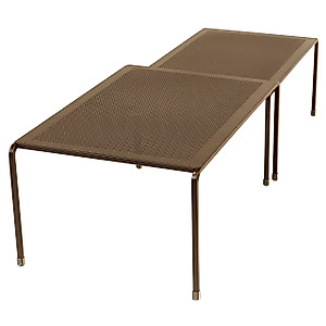 Deco Brothers Expandable Cabinet Shelf Organizer for Kitchen Cabinet and Counter, Bronze