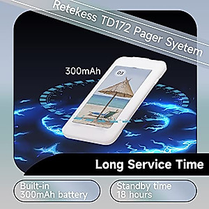 Retekess TD172 Restaurant Pager System, Restaurant Buzzer Pagers, Vibrate and Flash Mode, Customer Close Beep, 20 Restaurant Pagers for Church Nursery, Hotel, Coffee Shop