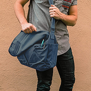 Sweetbriar Classic Vintage Messenger Bag - Original Heavyweight Cotton Canvas Shoulder Bag with Upgraded Features