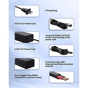AC Charger for Blackmagic Pocket Cinema Camera 4K, 6K, 6K Pro, 6K G2, BMPCC 4K 6K Pro G2 Replacement Blackmagic Camera 4K 6K Power Adapter (UL Listed)