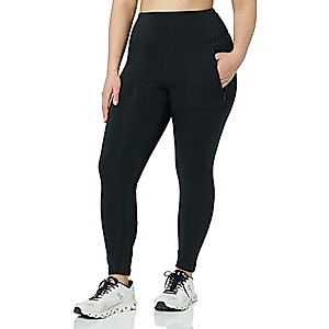 Amazon Essentials Women's Everyday Fitness 7/8 Zipped Legging (Available in Plus Size), Black, 2X