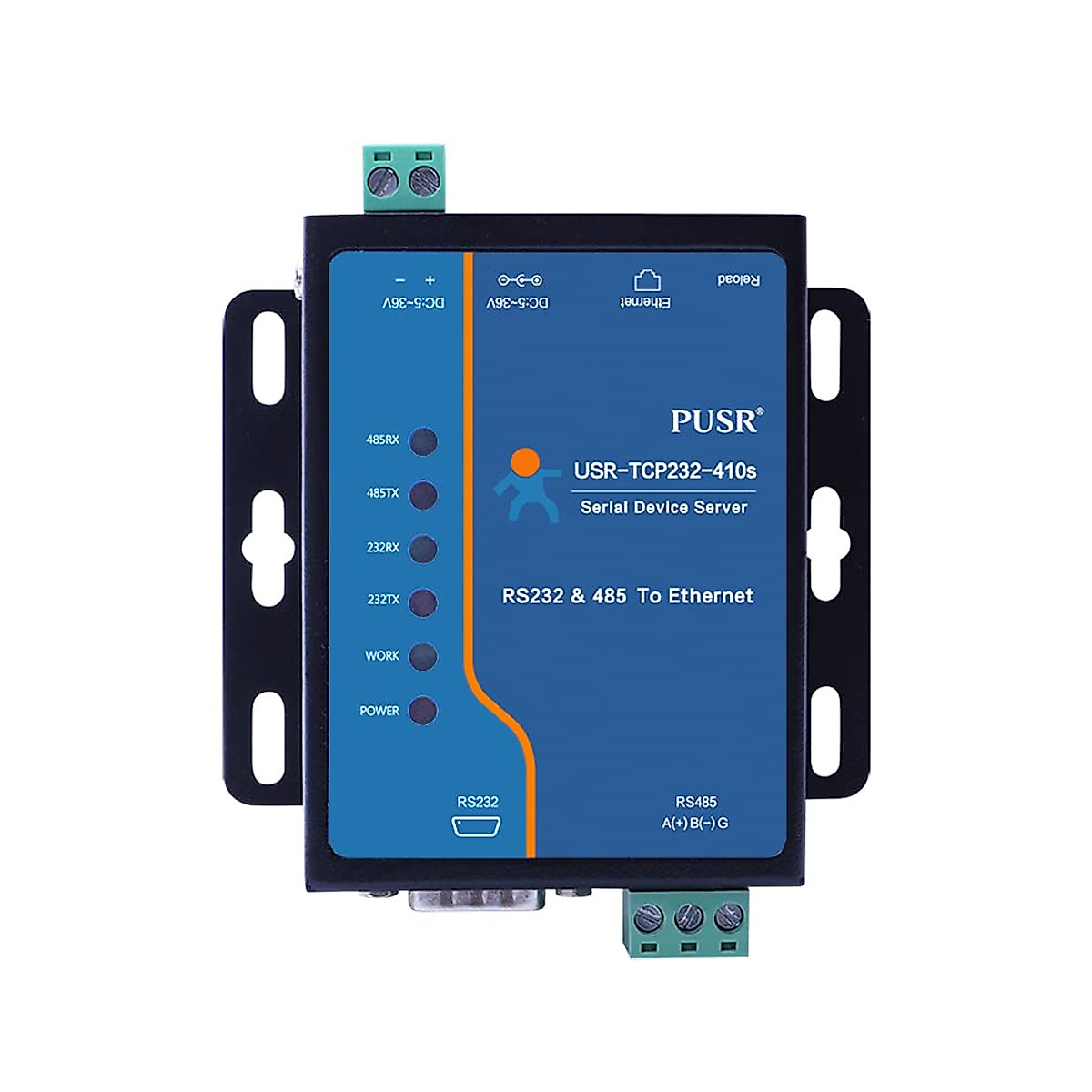 PUSR RS232 RS485 Modbus RTU to Modbus TCP Gateway Serial to Ethernet Converter USR-TCP232-410s
