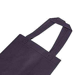 Gift Bags Medium Size - 12 Pack Blue Indigo Colored Tote with Handles, Plain Fabric Reusable Gift Bags for Birthday Party Goodie & Favor Bags, Gifts, Holiday Present Wrap, Shopping, in Bulk - 8x4x10