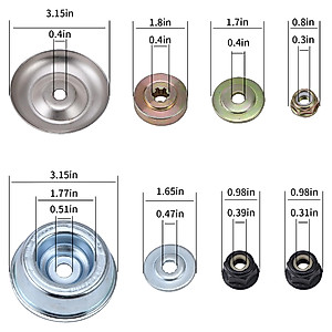 PLAXNS 10 Inch Rotary Steel Wire Brush Cutter Trimmer Head Weed Blade Cutter with Adapter Kit Compatible with Stihl, Husqvarna,String Trimmers, Gardening Lawnmower, Moss Grass Rust Removal