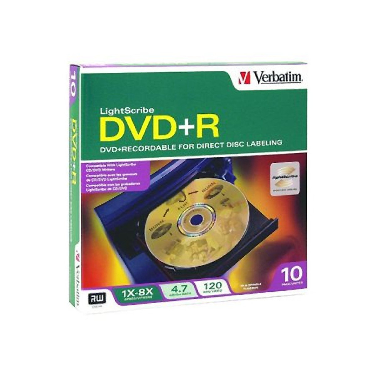 Verbatim Lightscribe 10PK DVD+R MEDIA