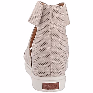 Dr. Scholl's Shoes Women's Sheena Wedge Sandal, Oyster Microfiber Perforated, 9.5 US