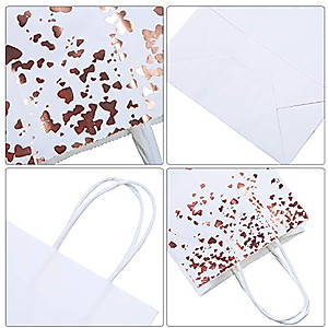 Cooraby 18 Pieces Paper Bags Bronzing Kraft Bag Hen Party Bags Bride Gift Birthday Bag with Handle for Wedding Parties Keepsake Night Celebrations (Color C)
