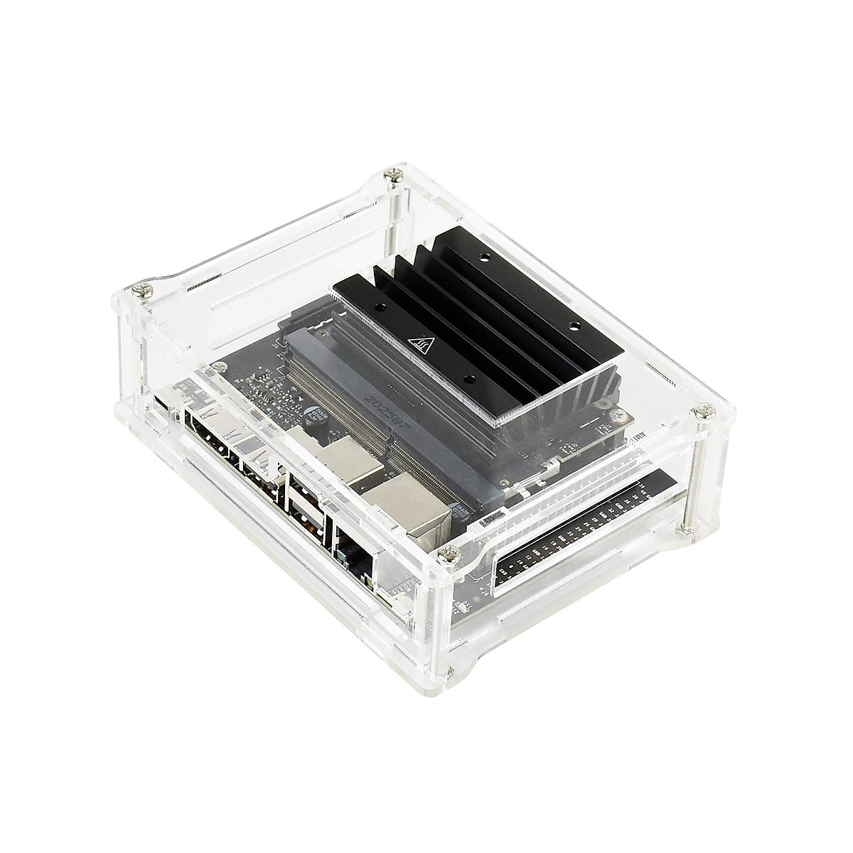 Waveshare Jetson Nano Acrylic Case Specialized for Jetson Nano 2GB Developer Kit Precise Opening Design Easy Access for GPIO and Camera Port