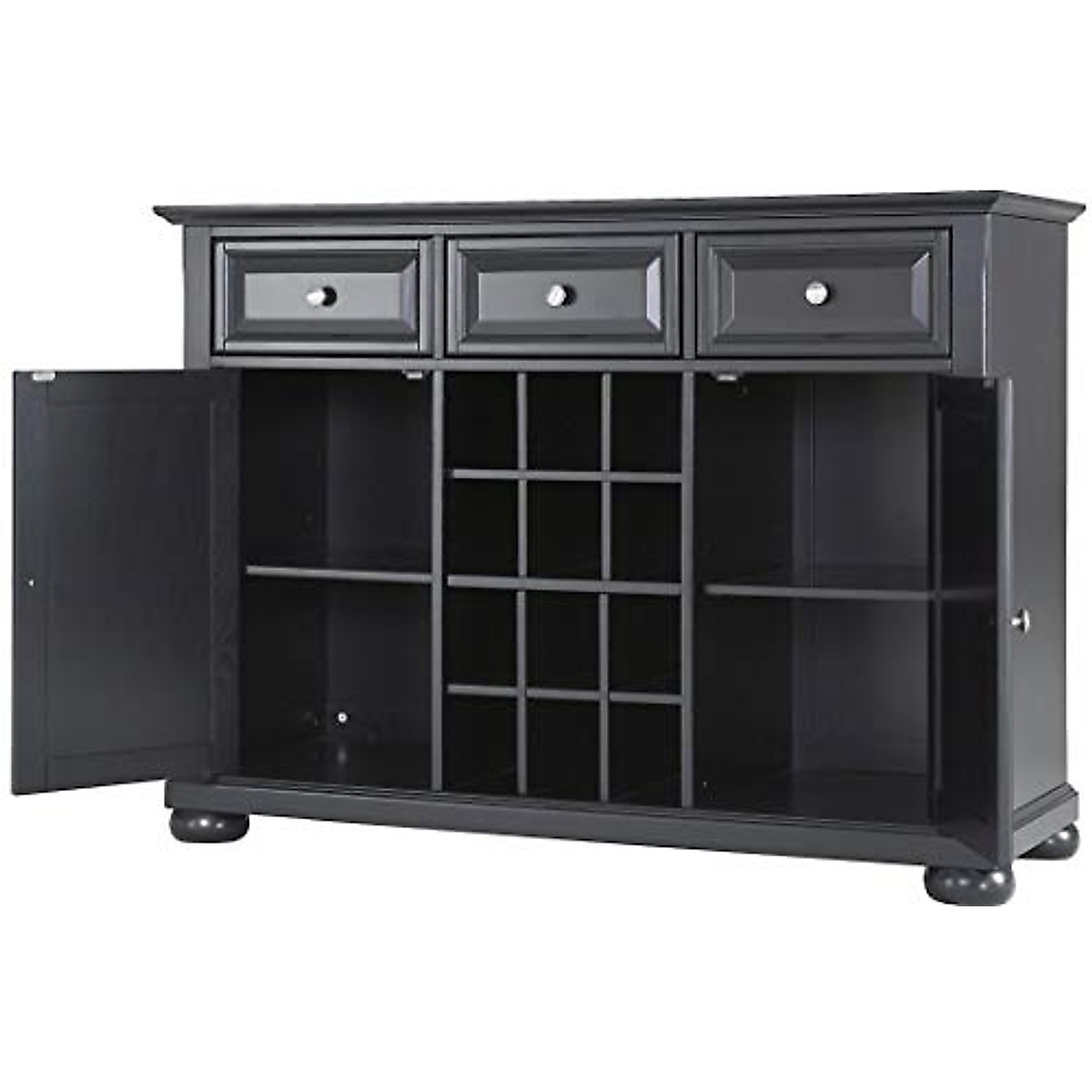 Crosley Furniture Alexandria Wine Buffet/Sideboard - Black