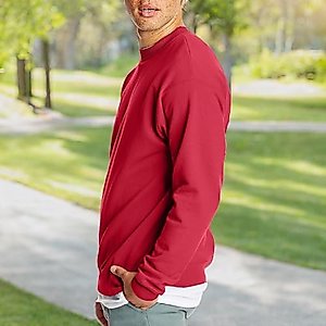 Hanes Men's EcoSmart Sweatshirt, Deep Red, 3XL
