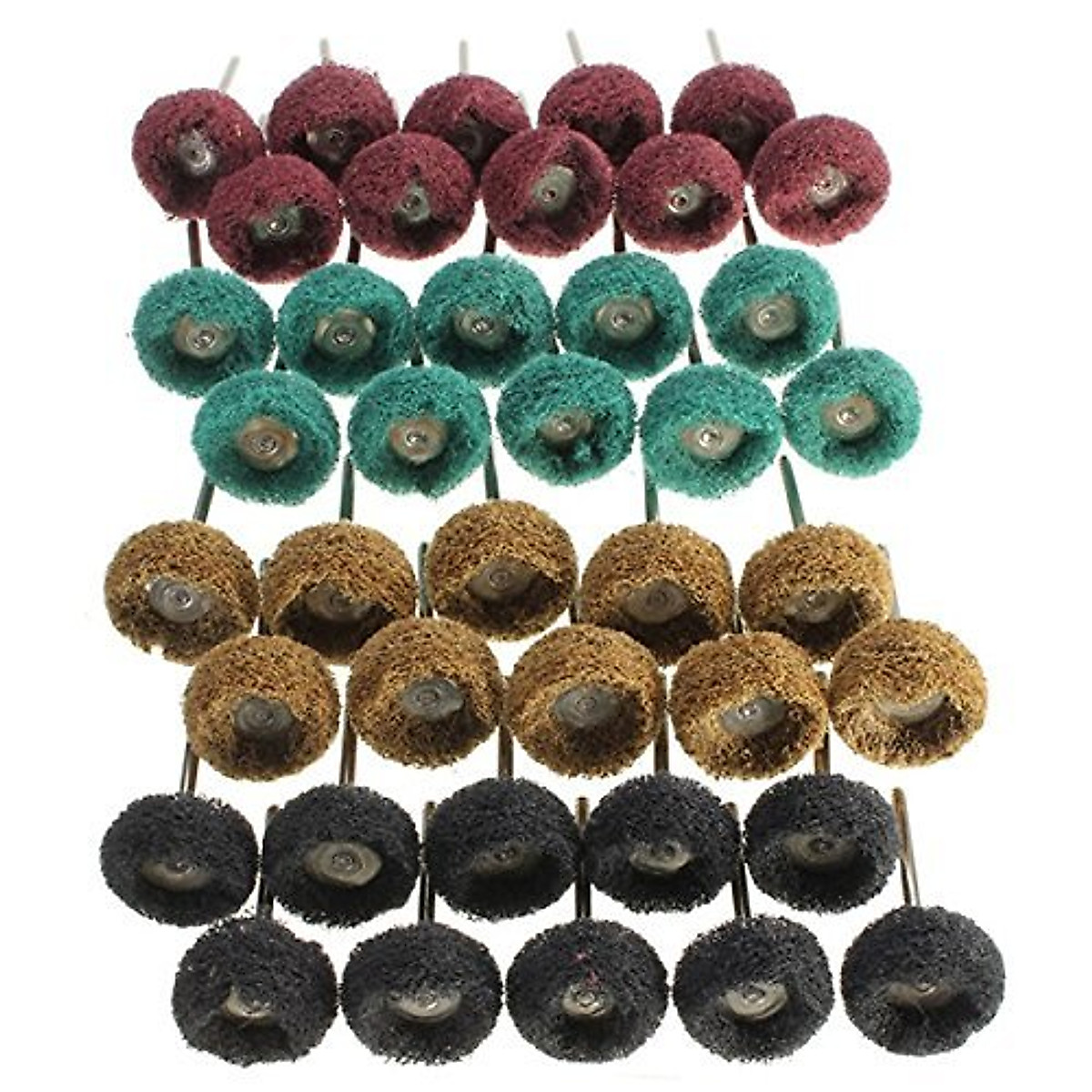 Rocaris 40 Pack 1 inch Abrasive Wheel Buffing Polishing Wheel Set for Rotary Tool - 25mm…