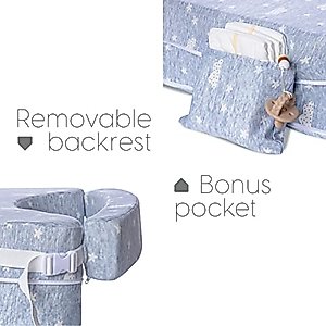 Milliard Premium Nursing Pillow for Breastfeeding, Memory Foam and Machine Washable with Unique Height Adjustable Feature for Best Comfort