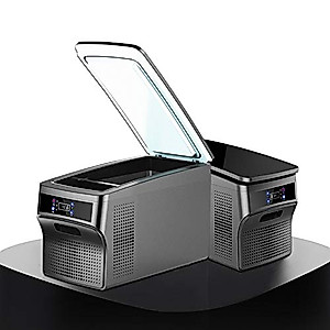 HESNDxbx Mini Fridge Car Refrigerator, Mini Refrigerator, Car Home Dual-use 12v / 24v, Refrigerated Refrigerator Freezer Refrigerated Freezing Partition (Size : 26L)