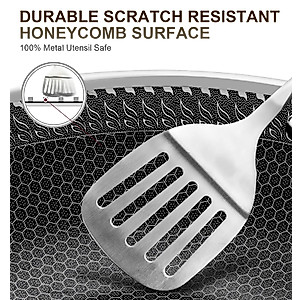 MICHELANGELO Premium Stainless Steel Saucepan Set 1Qt & 2Qt,10 Inch Stainless Steel Frying Pan with Lid