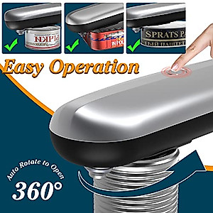 Morole Electric Can Opener with Replaceable Blade and Rechargeable 1000mAh Battery, Auto Electric Can Opener of One Button - Smooth Edge, Food Safe