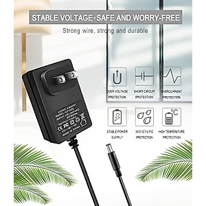 AC DC Adapter Charger Fits for G-Project G-Boom G-650 G650 Wireless Bluetooth Boombox Speaker, AC 110-240V to DC 12Volt 2Amp Charger Plug 5.5 X 2.5/2.1mm Portable Speaker Power Supply Cord