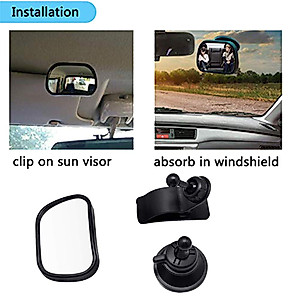 ZYHW Baby Car Mirror Safety Car Seat Mirror for Rear Facing Infant Wide Adjustable 360 Degree View,Shatterproof,Fully Assembled, Crash Tested