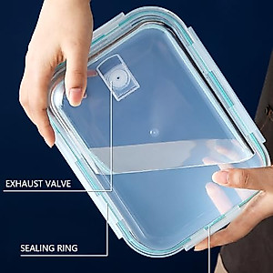 GRZJOPP 3Sets Glass Food Storage Containers with Lids Leakproof Glass Airtight Meal Prep Containers for Kitchen, Microwave, Oven, Frenzer and Dishwasher Safe,Rectangle