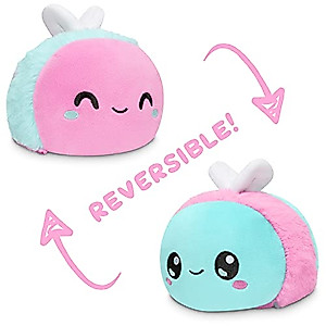 TeeTurtle - The Original Reversible Bee Plushie - Transgender Pride - Cute Sensory Fidget Stuffed Animals That Show Your Mood!