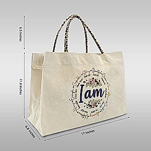 Macorner Cotton Tote Bag Gifts for Women - Mothers Day & Birthday Gift For Mom Friends Women Her Wife Coworkers Sister - Nurse Teacher Bag Gifts - Inspirational Religious Christian Gifts for Women