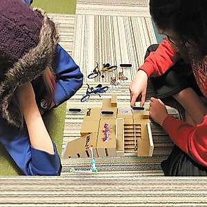 Skate Park Kit, Skate Park Kit Ramp Parts for Finger Skateboard Park Kit Part Training Props with 4 Finger Decks 2 Finger Bike 1 Pair Skates and 1 Scooters