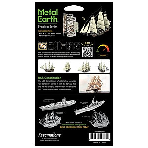 Metal Earth Premium Series USS Constitution 3D Metal Model Kit Fascinations